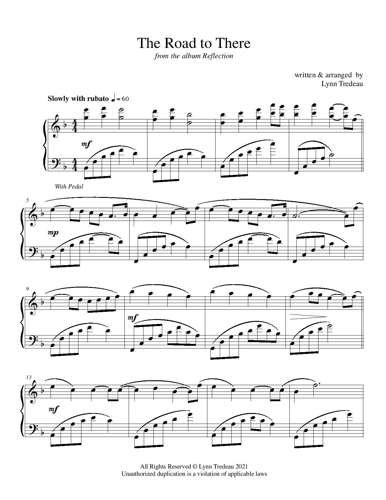 The Road to There - (PDF Sheet Music) – Lynn Tredeau